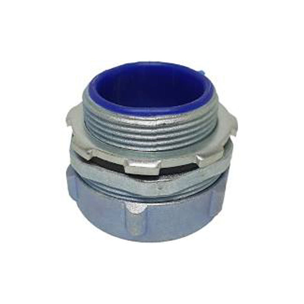 Conector Metálico Recto P/Flex C/PVC 50 MM x Pack de 10 unidades — Exom